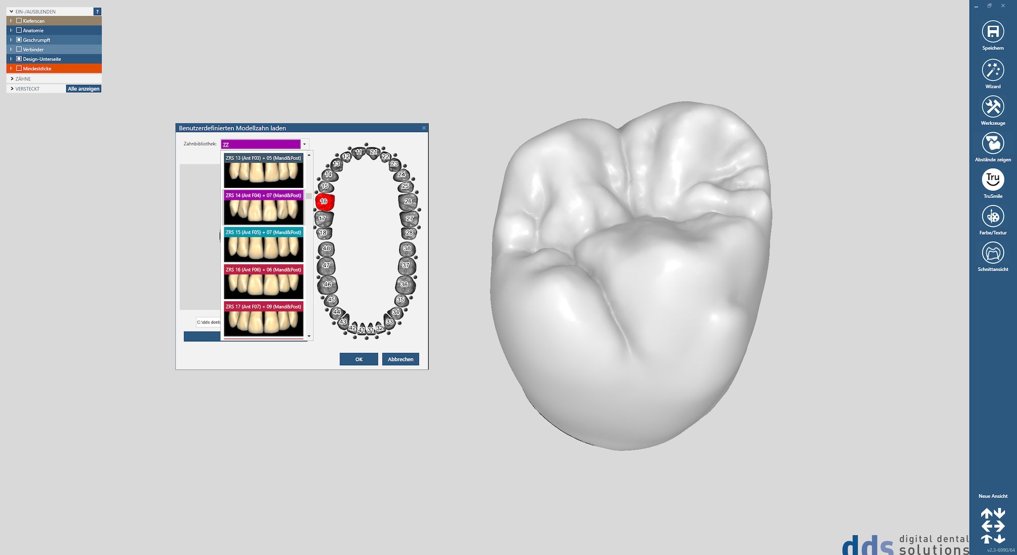 tooth library ZRS Wiedmann | digital dental solutions